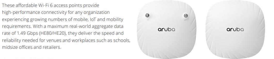 Aruba 500 SERIES WIRELESS ACCESS POINT